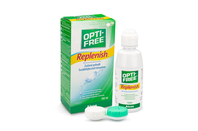 OPTI-FREE RepleniSH 120 ml avec étui – Solutions pour lentilles | Lentiamo